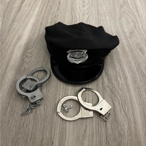Accessories | Halloween Costume Police Hat And Handcuffs Set | Poshmark
